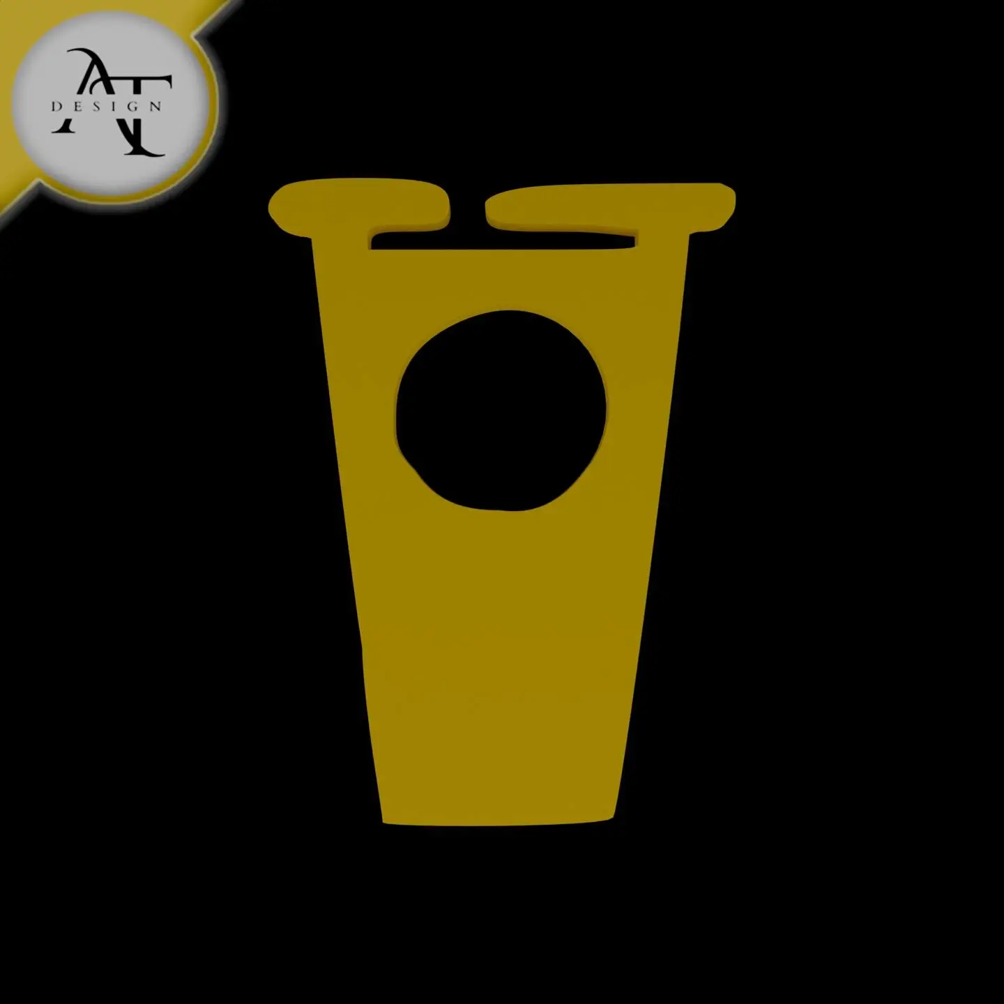 Free Digital Art STL Download - Simple Coffee Cup Symbol - 2D Artby AT ...