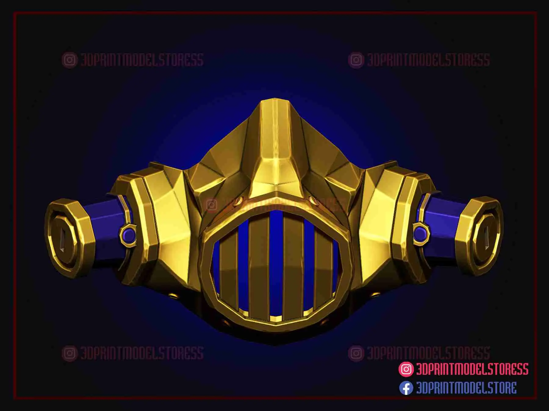 Cosplay STL Download - ENFORCER MASK - LEAGUE OF LEGENDS ARCANE COSPLAY ...