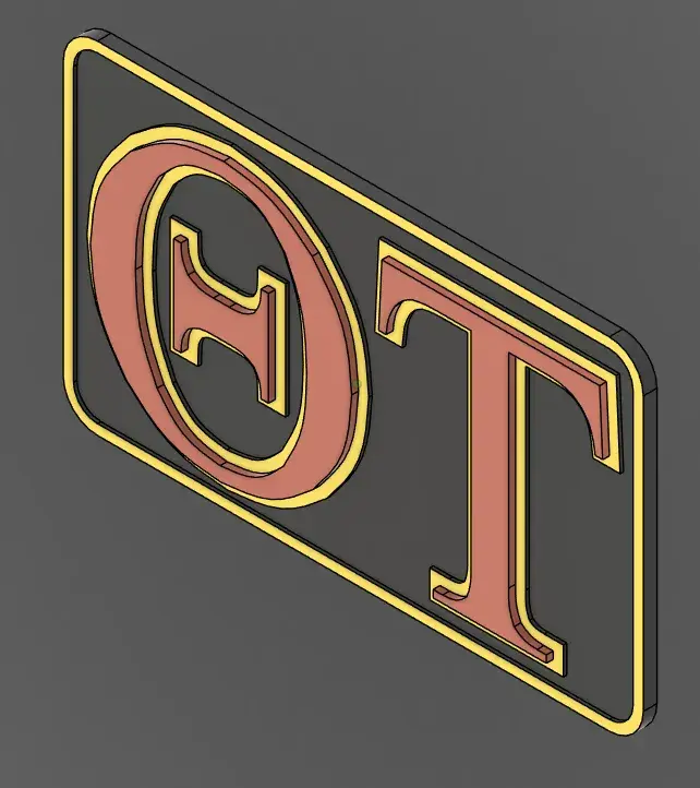 3D Printer Files | 3MF File | Theta Tau Letters Plate - ΘΤ Letters ...