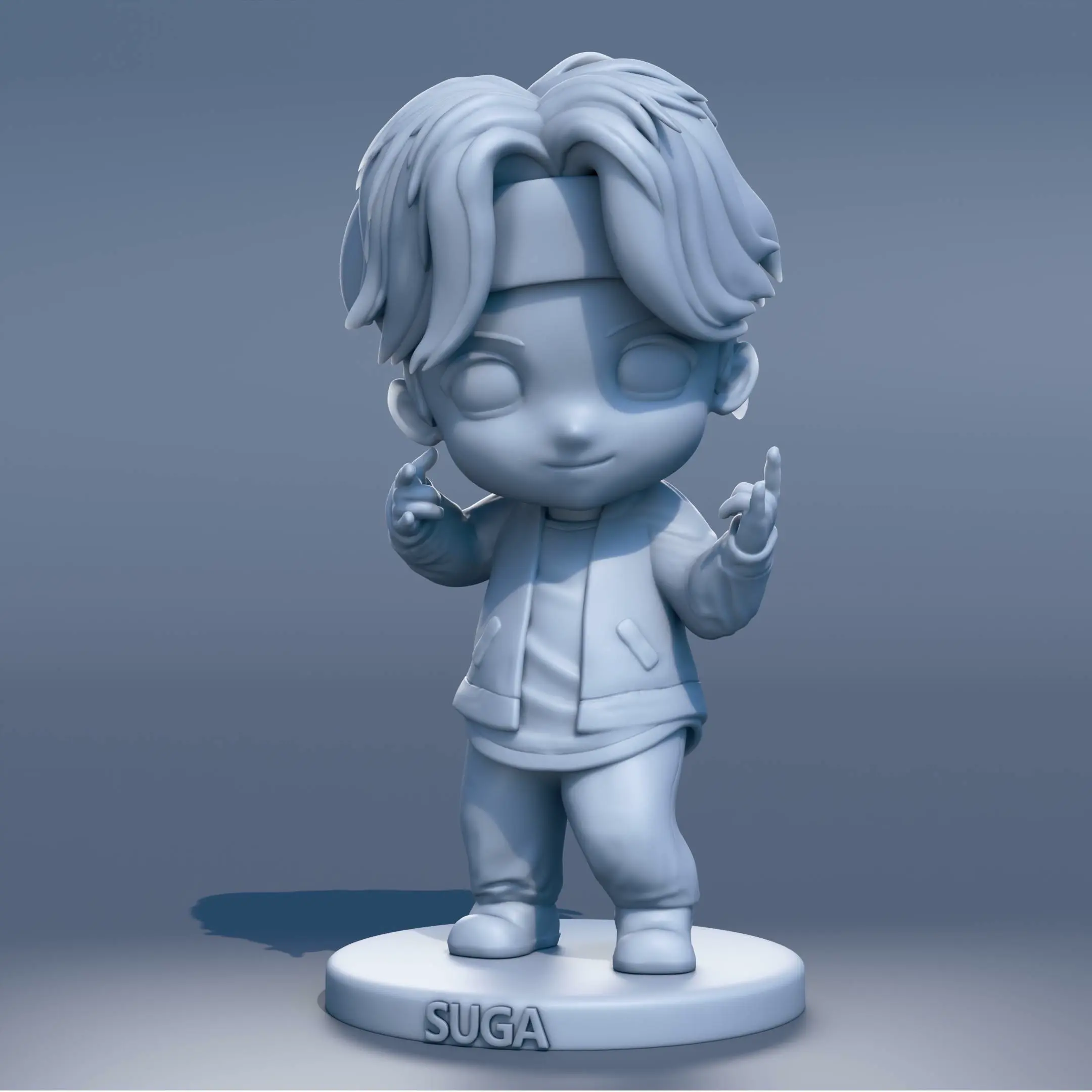 3D Printer Files | 3MF File | Suga | Chibi | BTS Fan Art | Creality Cloud