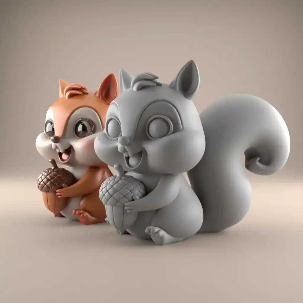Other STL Download - Cute Squirrel 3D STL File for Printing Funby HIve