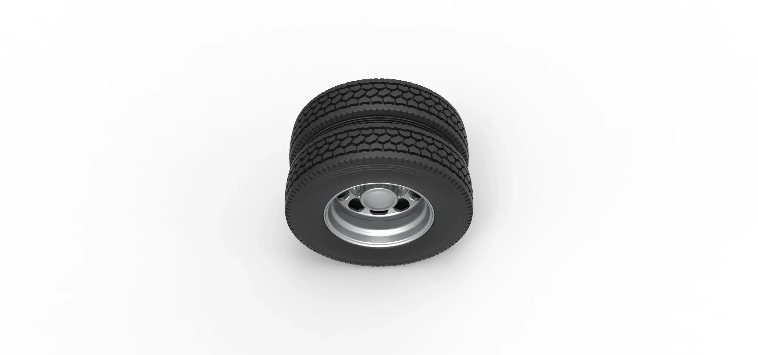 Vehicles & Machinery STL Download - Rear custom wheel of semi truck V4 ...