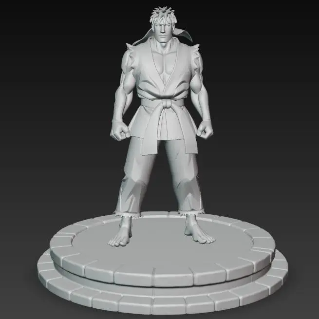 Characters & Creatures STL Download - Ryu Street Fighter - Brainbits3D