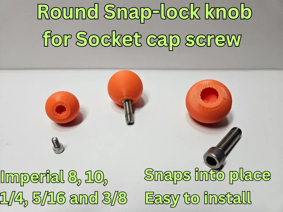 Archivos de impresora 3D | Archivo 3MF | ROUND SNAP LOCK KNOBS ...