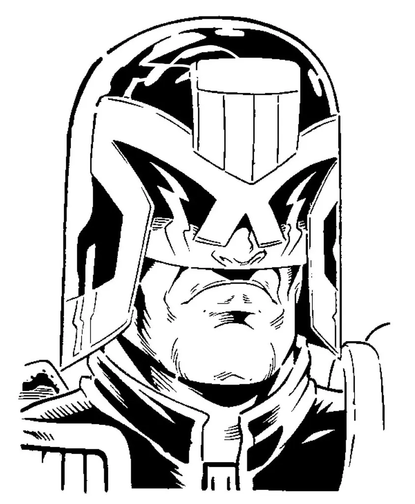 Free Digital Art STL Download - Judge Dredd stencil 2by SMT_M 🦊