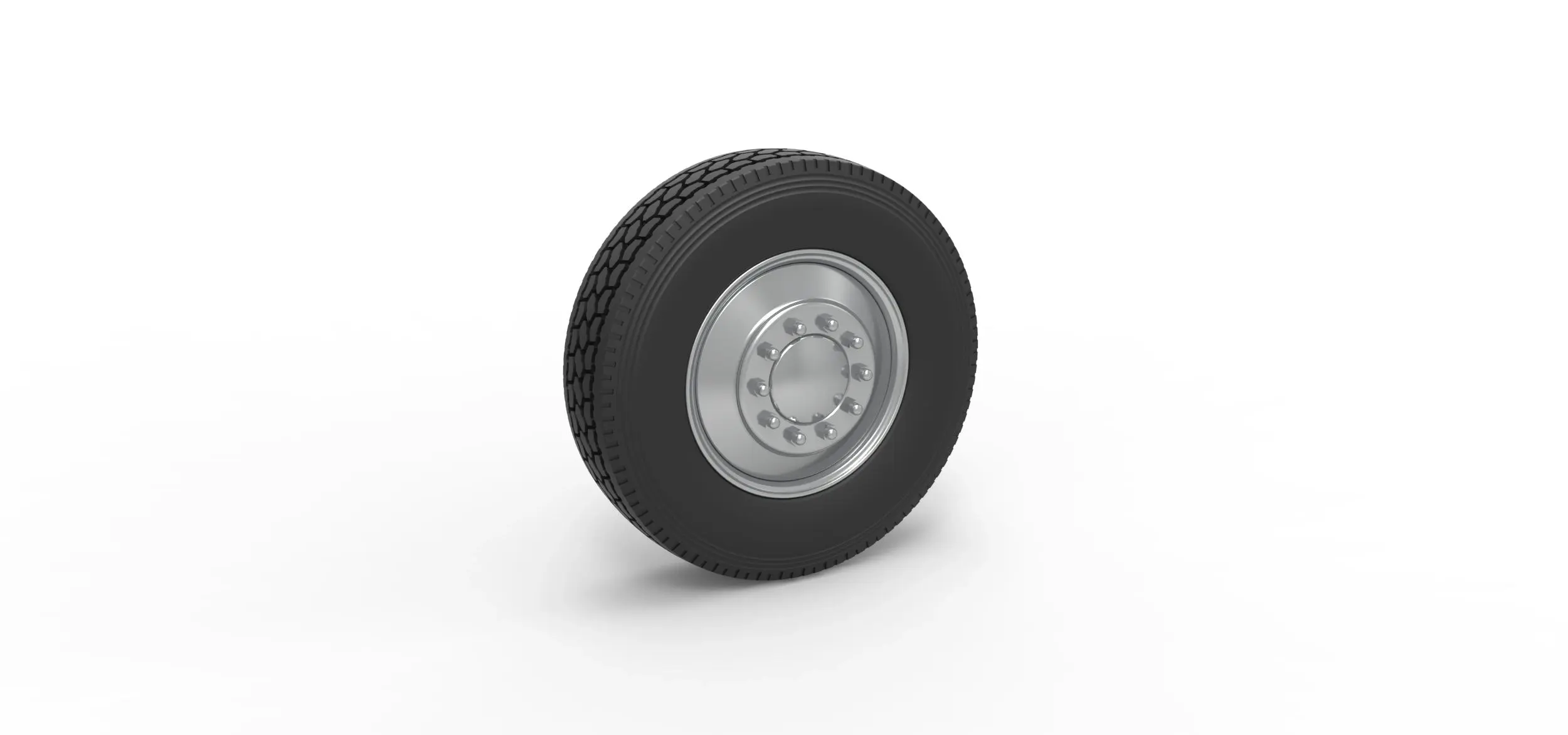 Vehicles & Machinery STL Download - Front custom wheel of semi truck V2 ...