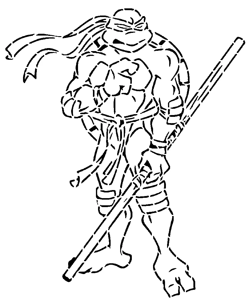Free Other STL Download - TMNT Donatello stencilby SMT_M 🦊