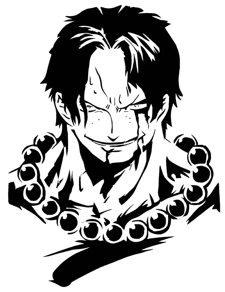 Free Digital Art STL Download - Fire Fist Ace stencil 2by SMT_M 🦊