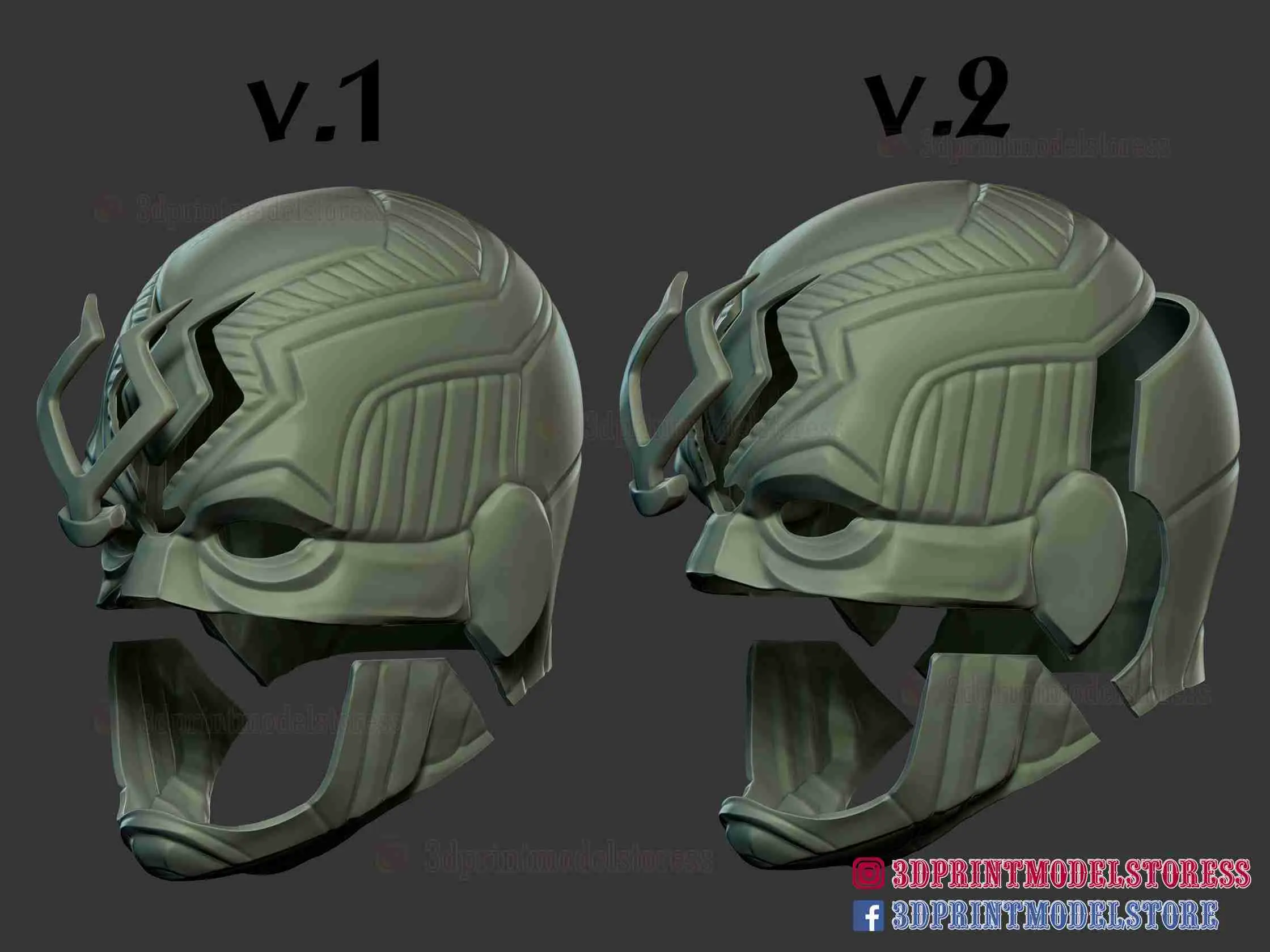 Cosplay STL Download - Black Bolt Helmet - Marvel Comics Cosplayby ...