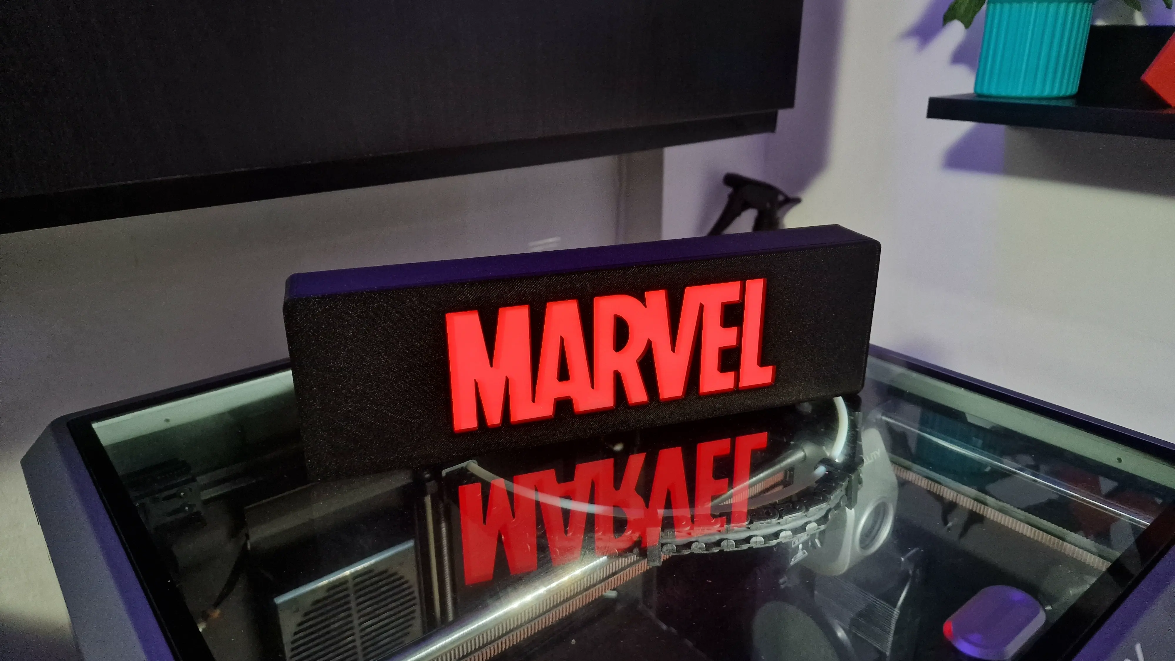 3D Printer Files | 3MF File | Marvel Led Sign 💥 | Creality Cloud