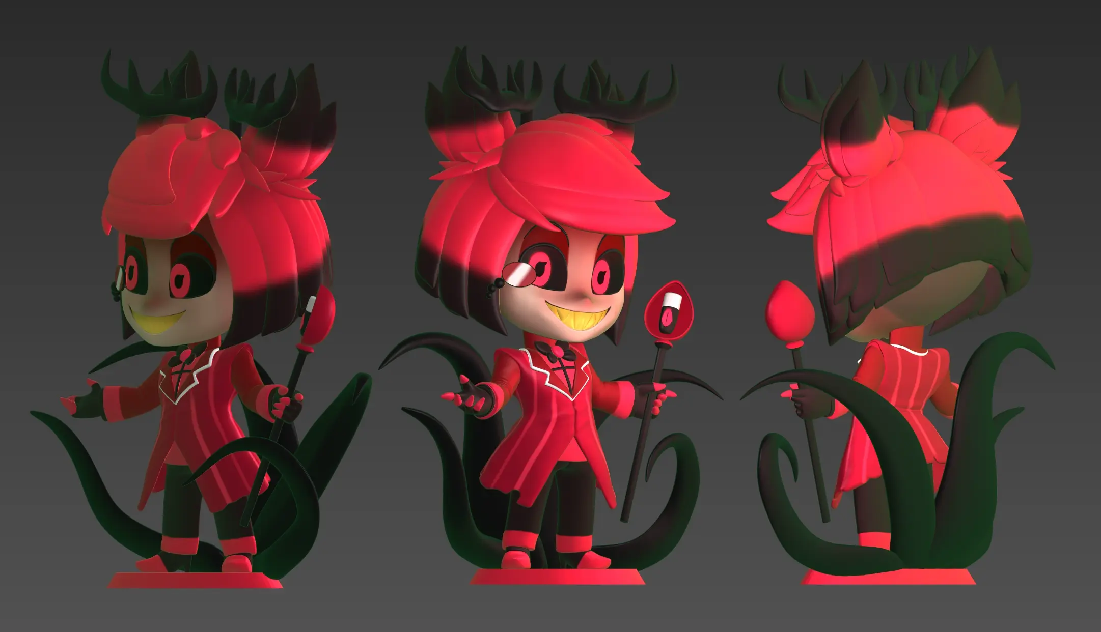 Characters & Creatures STL Download - Alastor Chibir Hazbin Hotelby ...