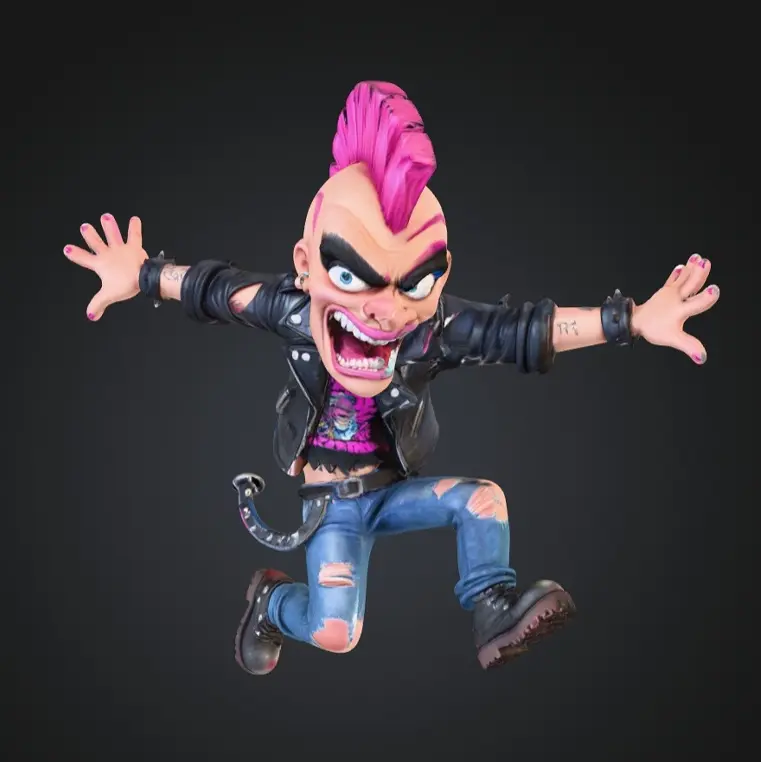 3D Printer Files | 3MF File | Punk Rocker | Creality Cloud