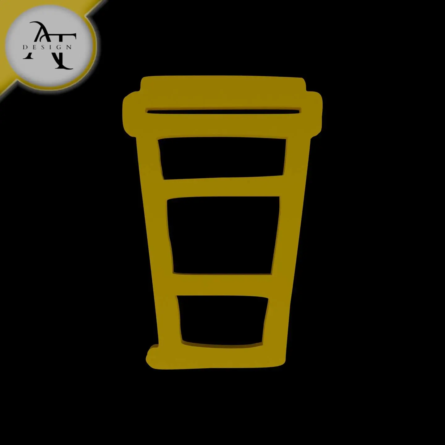 gratuita Digital Art STL Descarga - Simple Coffee Cup Symbol - 2D Art ...