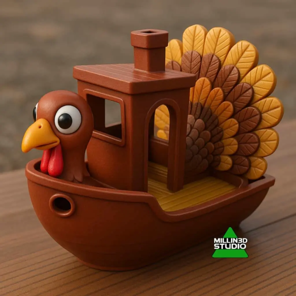 3D Printer Files | 3MF File | Thanksgiving Turkey Benchy Boat ...