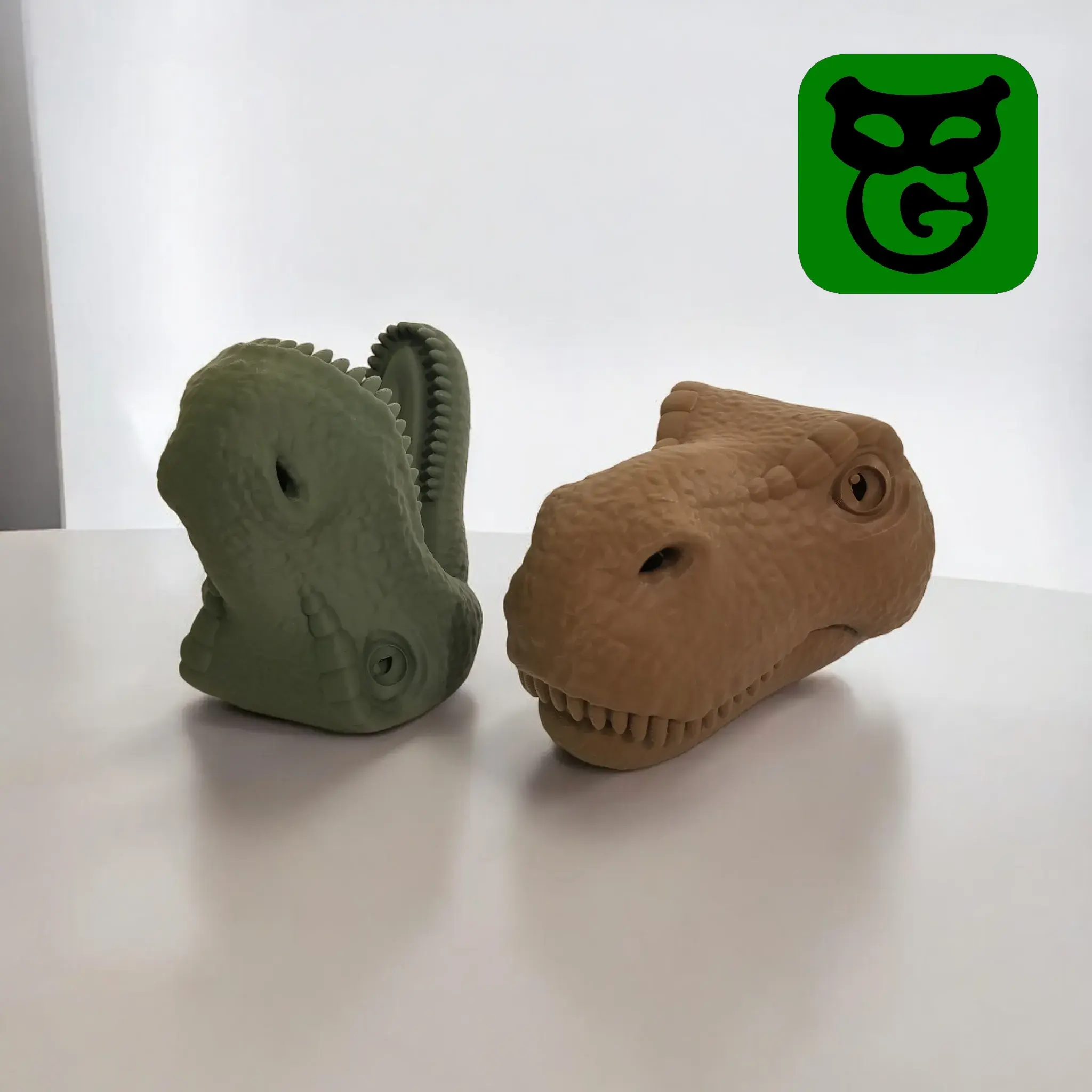 Characters & Creatures STL Download - T-Rex Hand Puppet (multicolor 3mf ...