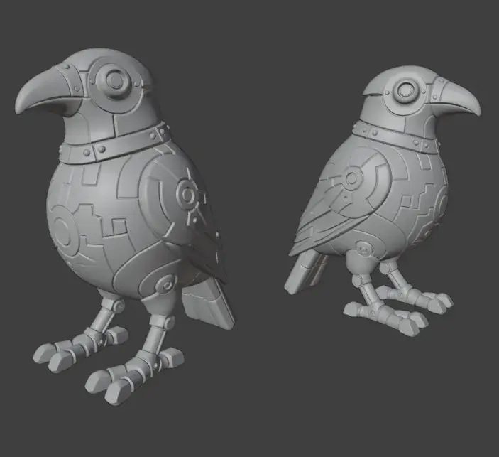 Sculptures & Artworks STL Download - Industrial Bird Sculptureby ...