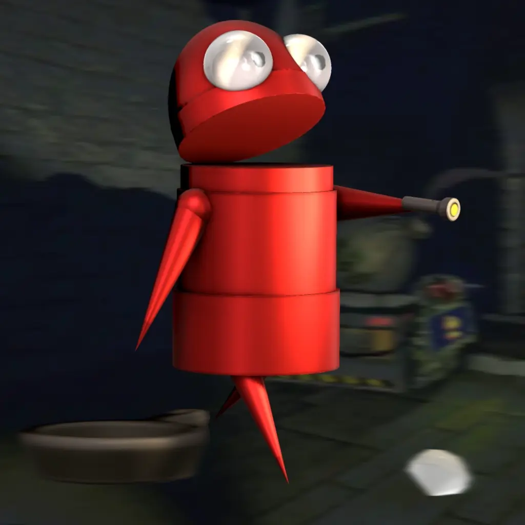 Free Game Props STL Download - Repo bot with standby 3D_Print_Labs1234