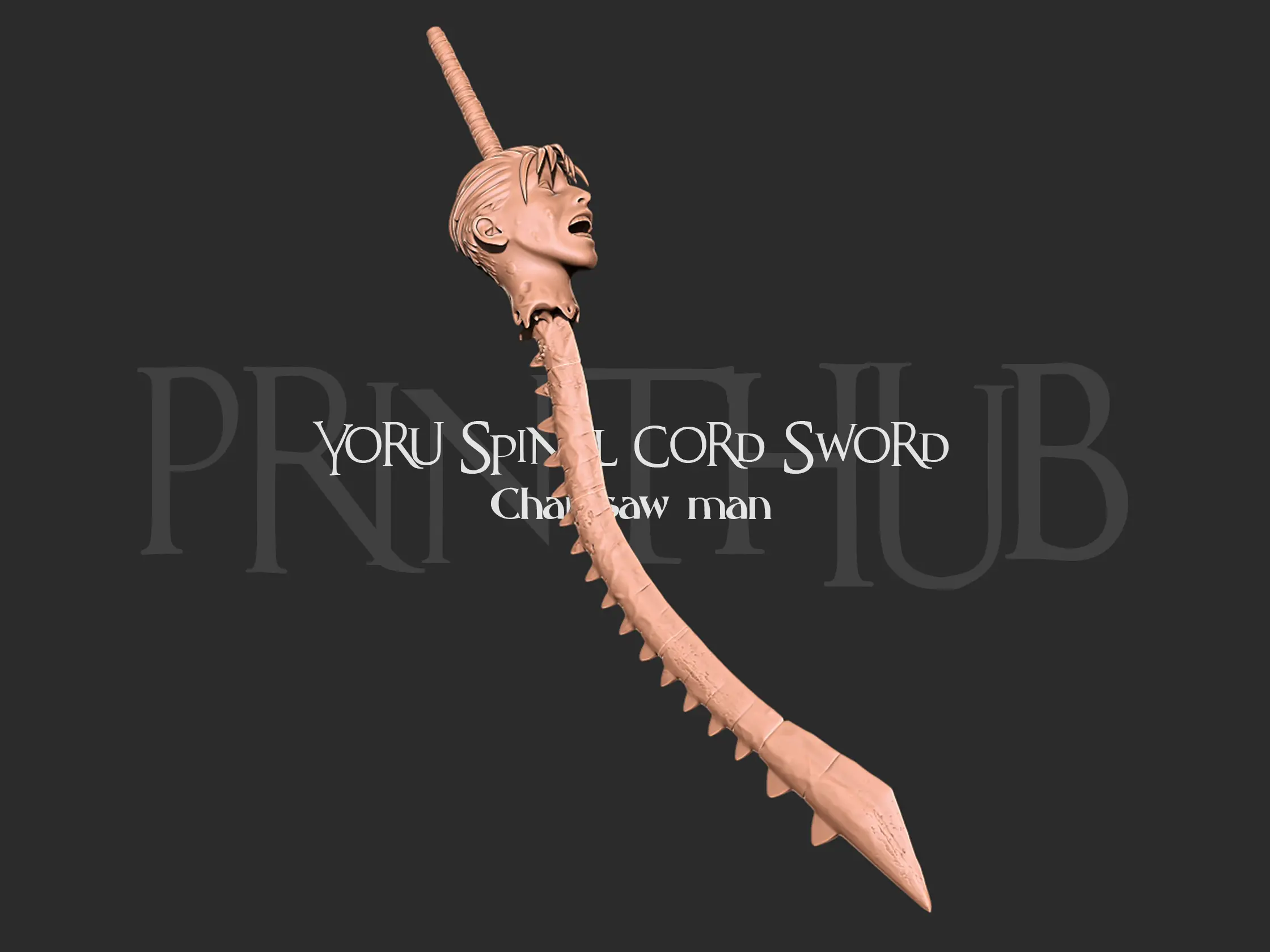 Chainsaw man Yoru Spinal Cord Sword Cosplay | 3D models download ...