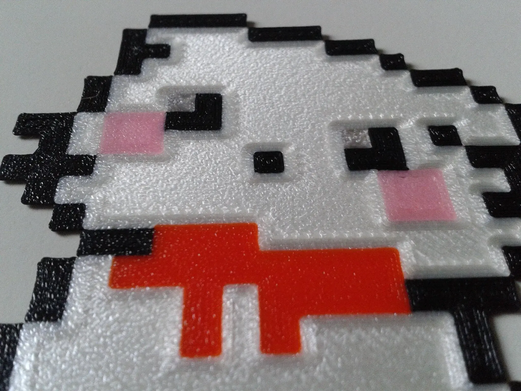 3D Printer Files | 3MF File | White cat sitting 8-bit, 5 colors (by sub ...