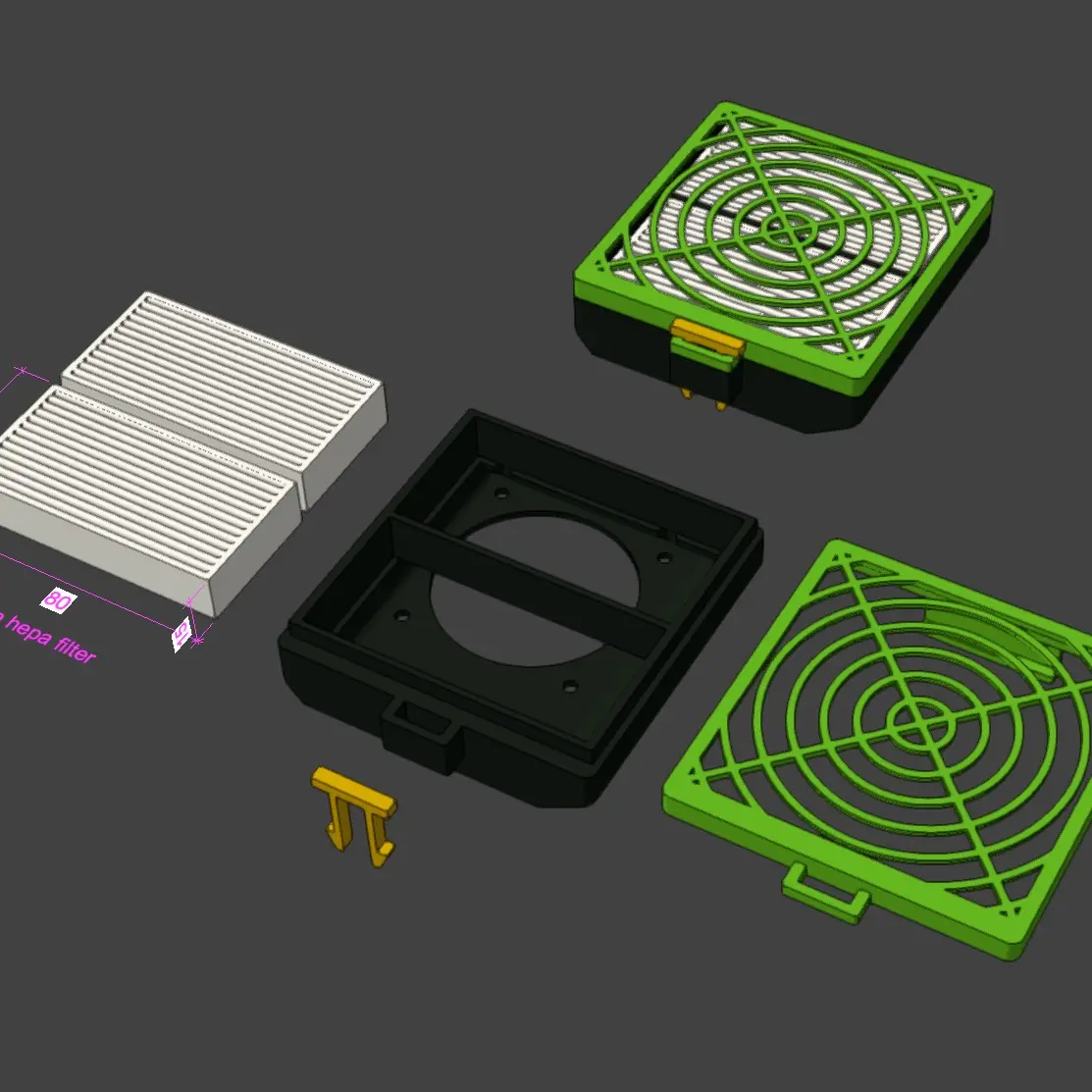 3D Printer Files | 3MF File | Creality K1C internal hepa filter adapter ...