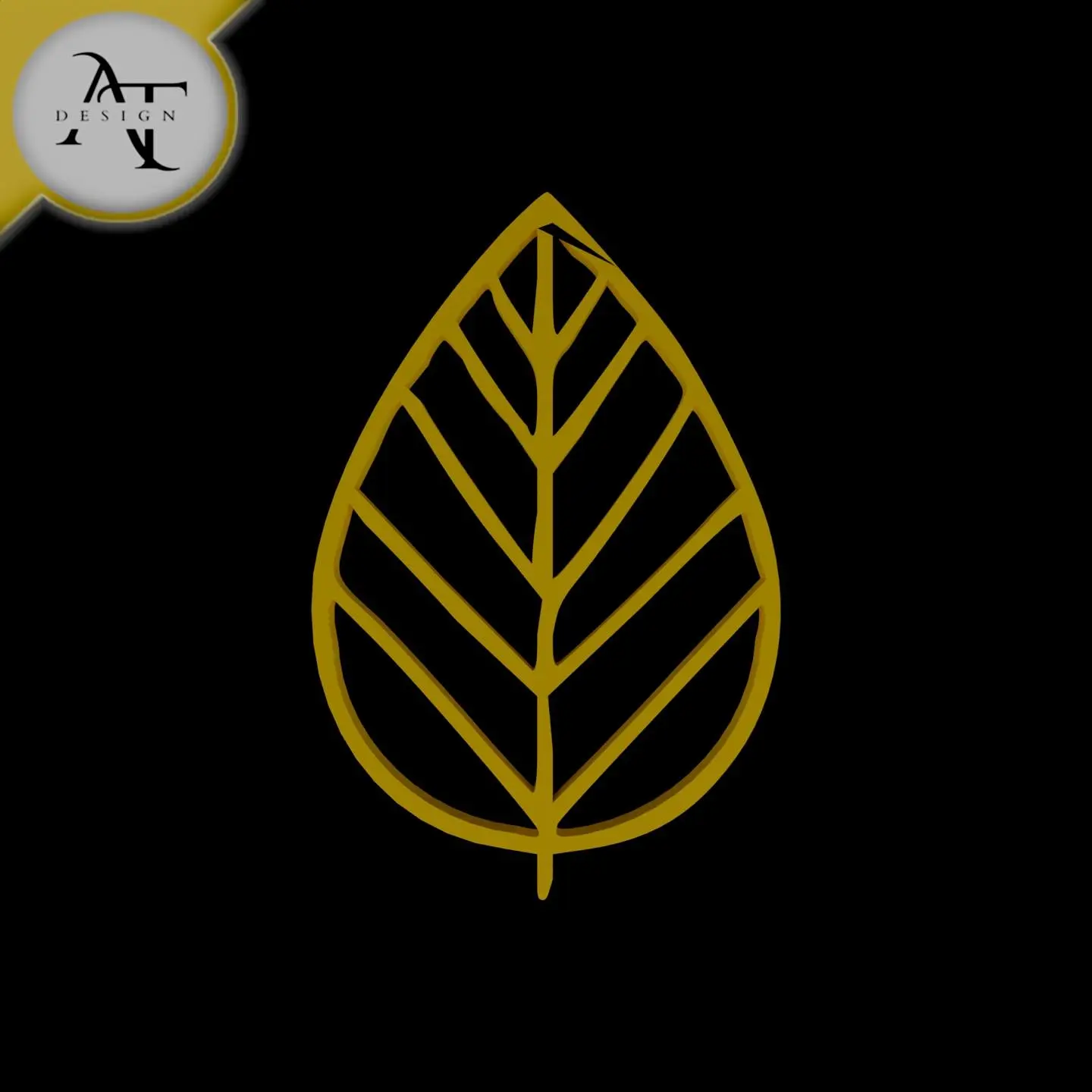 gratuit Digital Art STL Téléchargement - Simple Leaf Symbol - 2D Art ...