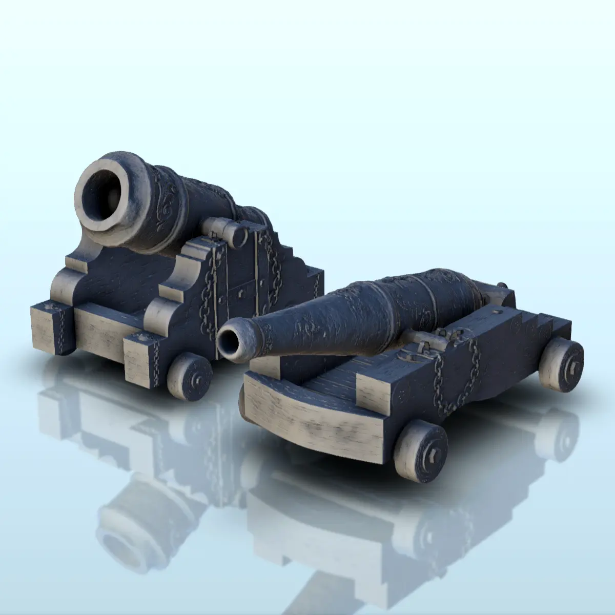 Other STL Download - Set of 2 powder guns (1) - scenery medieval ...