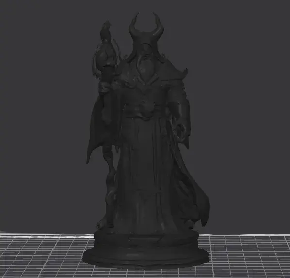Characters & Creatures STL Download - Warlock with Staff Statueby ...