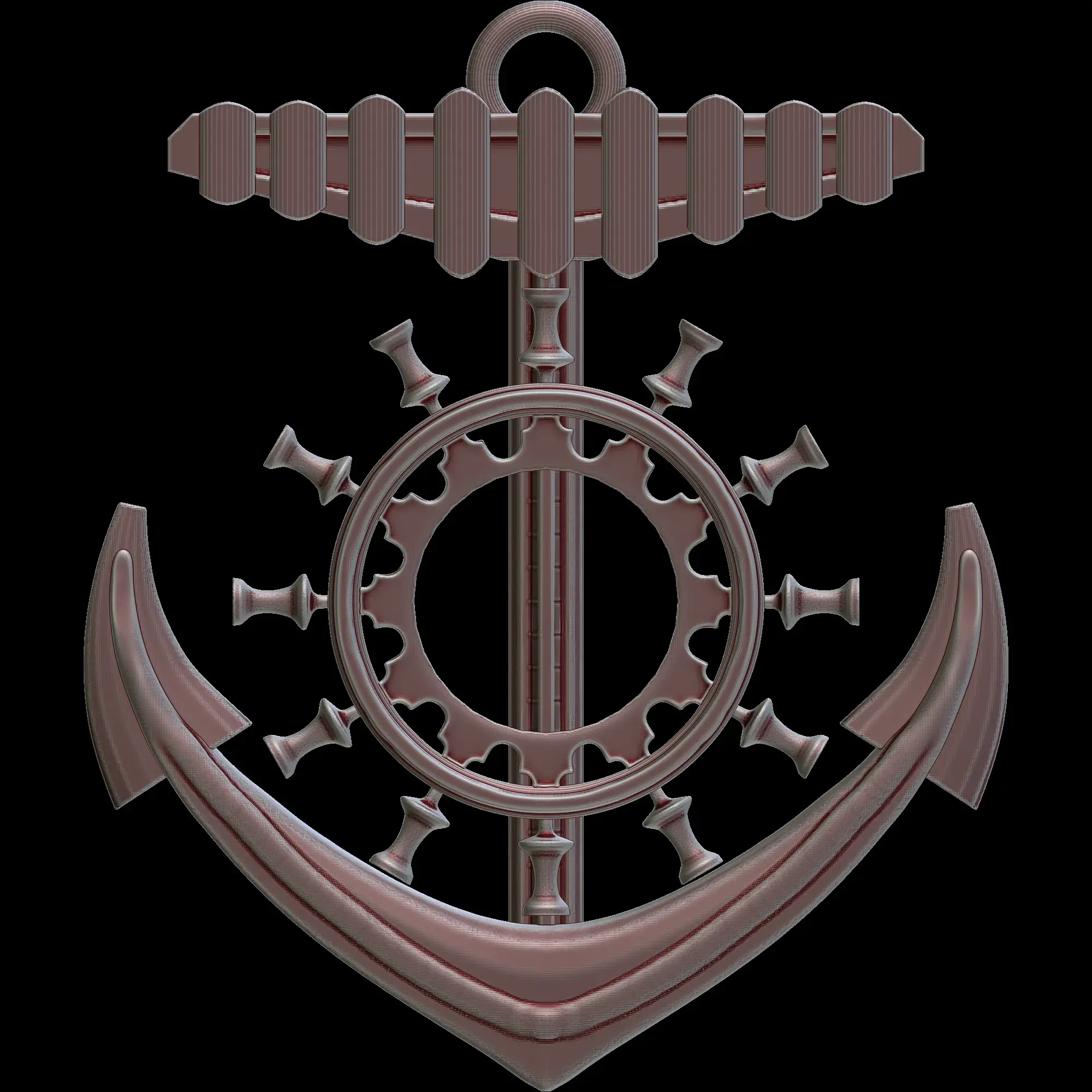 Badges & Coins STL Download - Anchor Pendantby harika harper