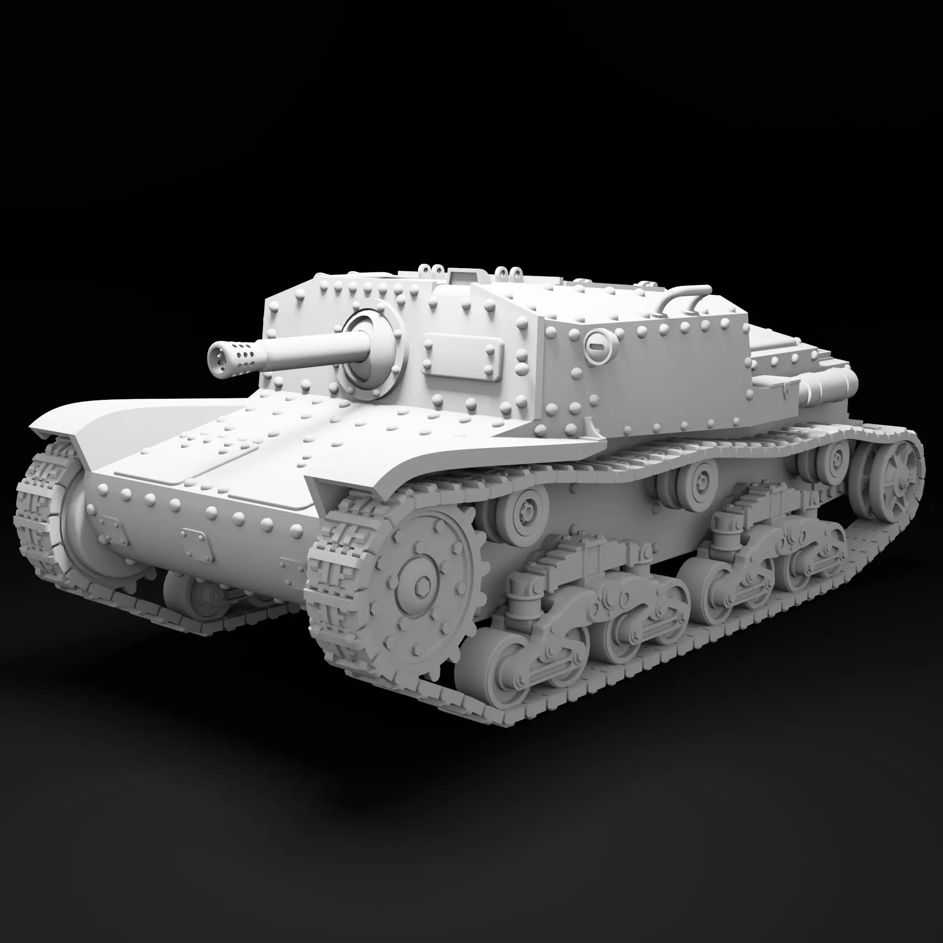 Vehicles & Machinery STL Download - Semovente M40 7518 28mm Tankby ...