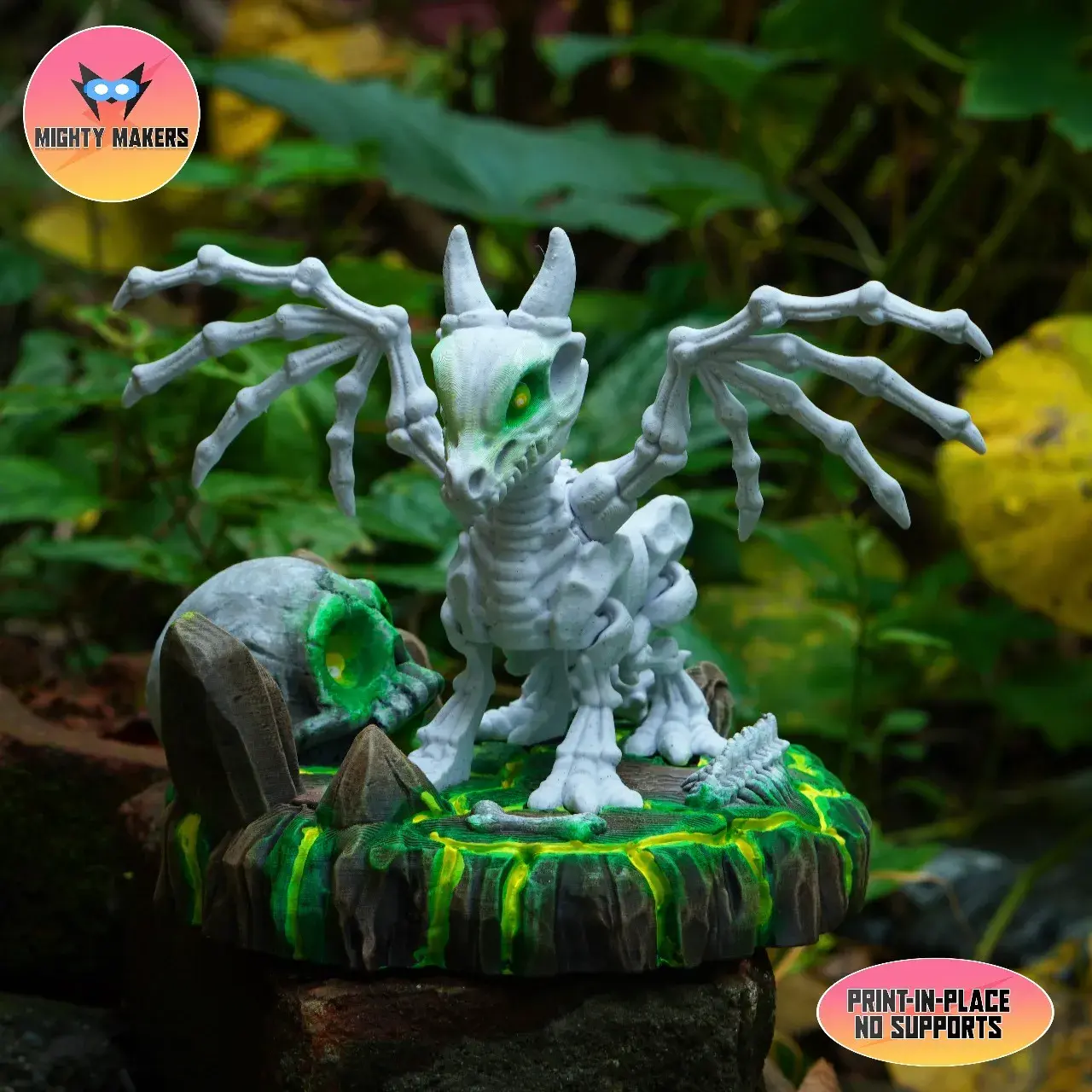 Characters & Creatures STL Download - PRINT IN PLACE FLEXI SKELETON DRAGON ARTICULATEDby Mighty ...