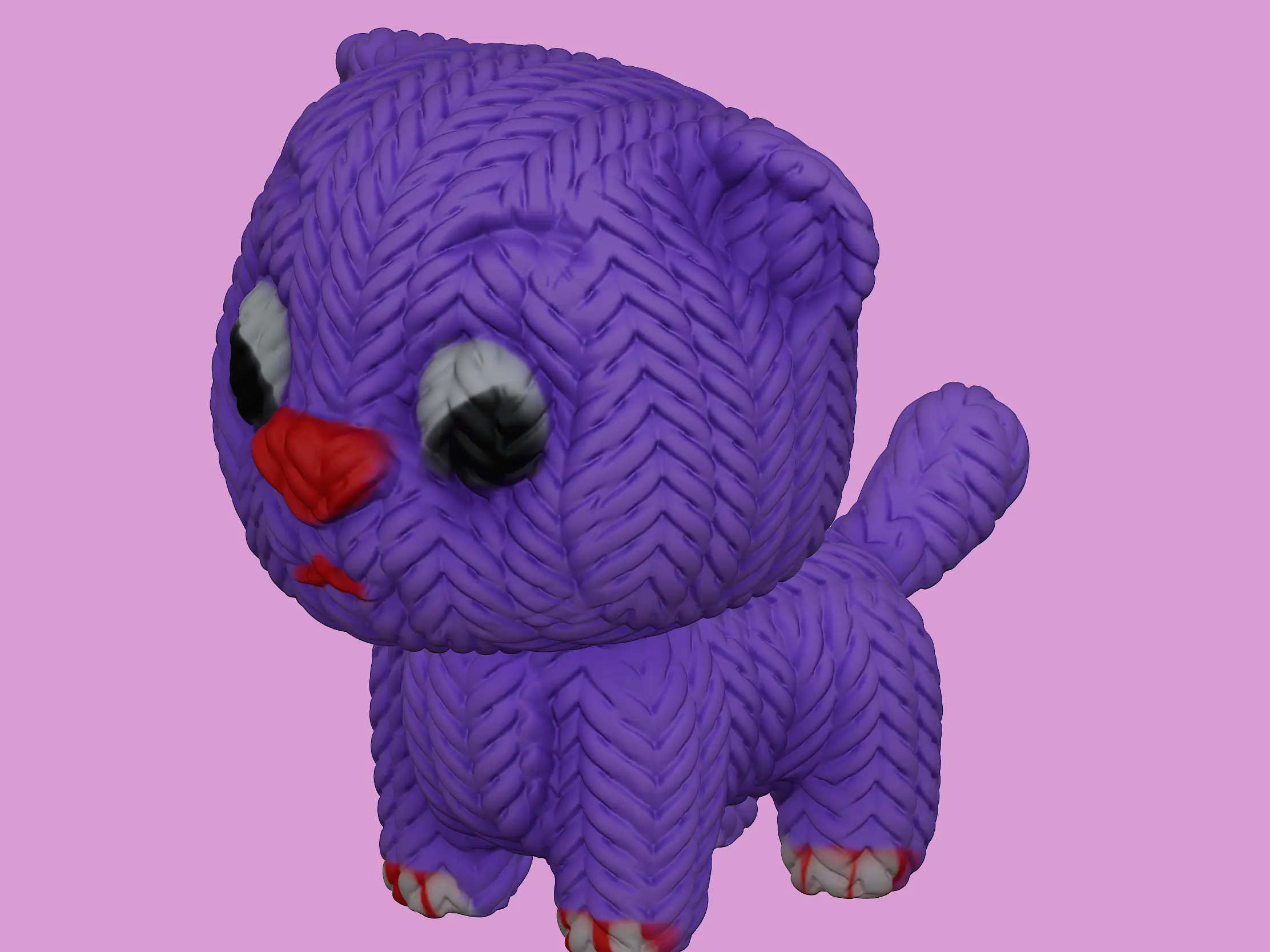 Characters & Creatures STL Download - Cute Knitted Cheetah Cubby Mathew ...