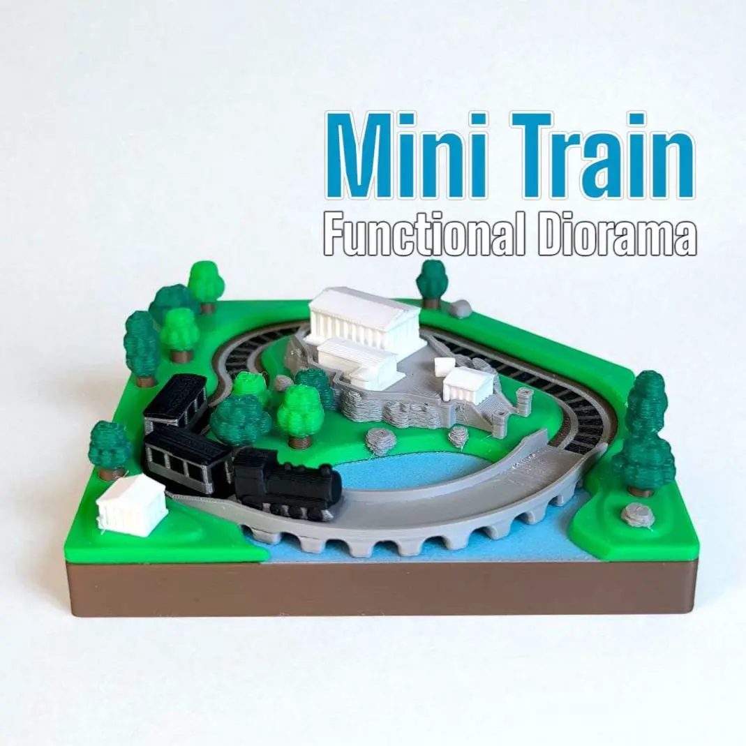 3D Printer Files | 3MF File | Mini Train - Greek Diorama | Creality Cloud