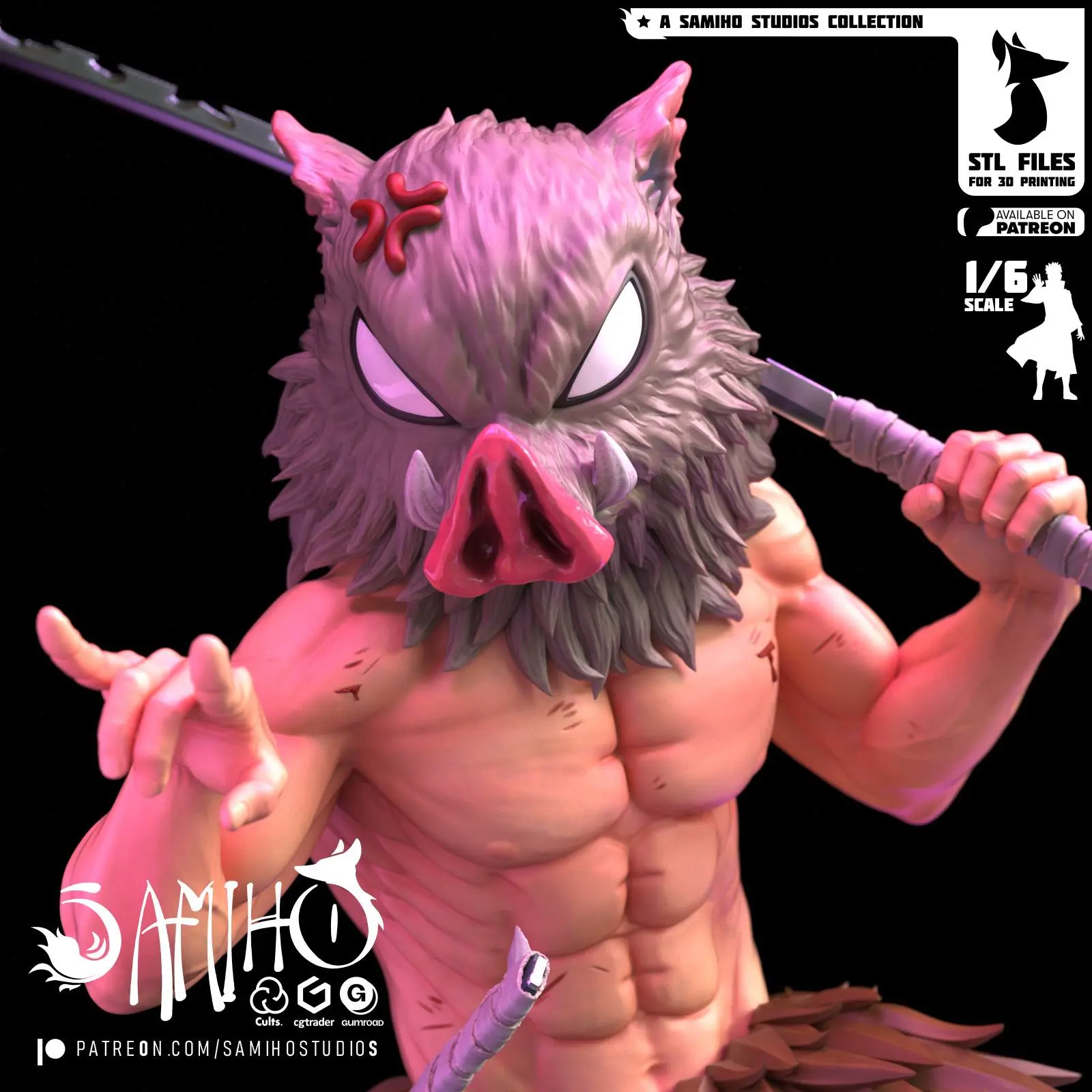 Characters & Creatures STL Download - Samiho Studios - Hashibira ...