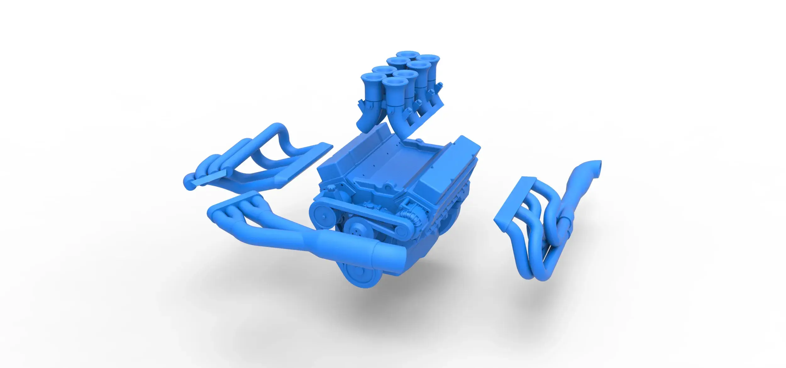 Vehicles & Machinery STL Download - Engine V8 for Supermodified race ...