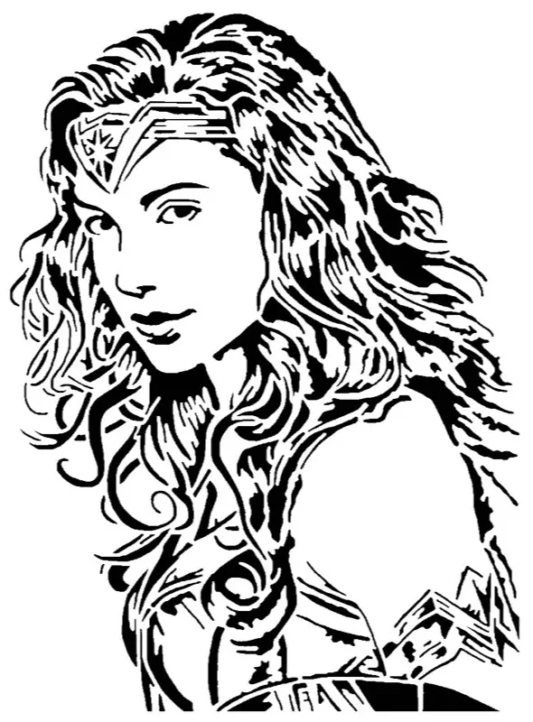 Free Digital Art STL Download - Wonder Woman stencil 11by SMT_M 🦊