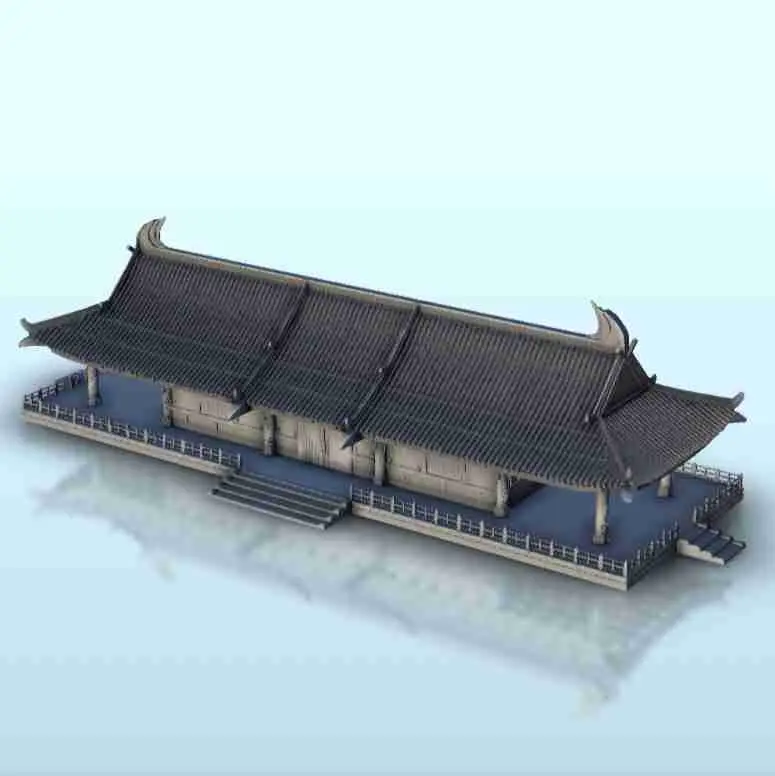Asian longhouse 22 - Japan China Korea Vietnam East | 3D models ...