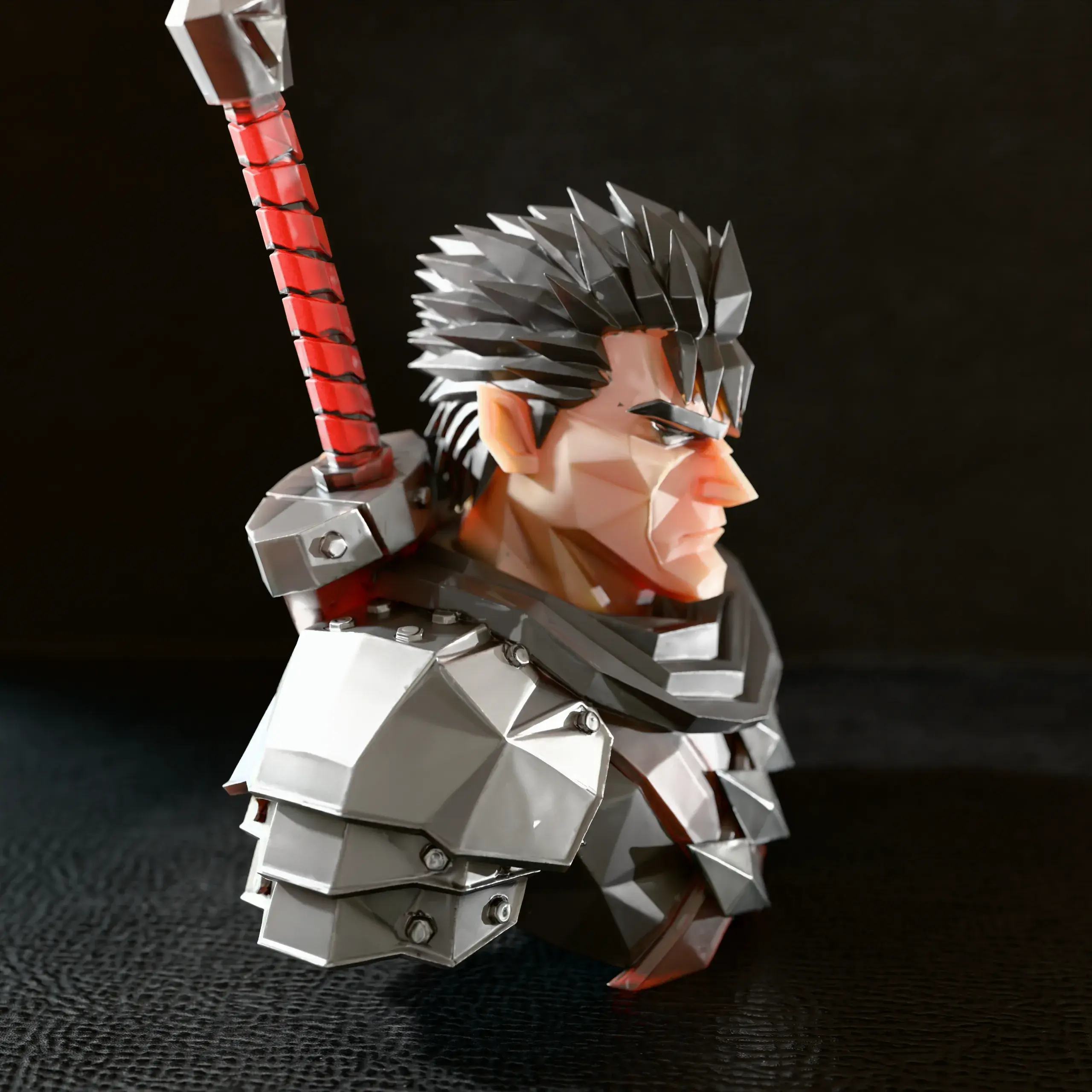 3D Printer Files | 3MF File | Guts Berserk Bust Low Poly | Creality Cloud