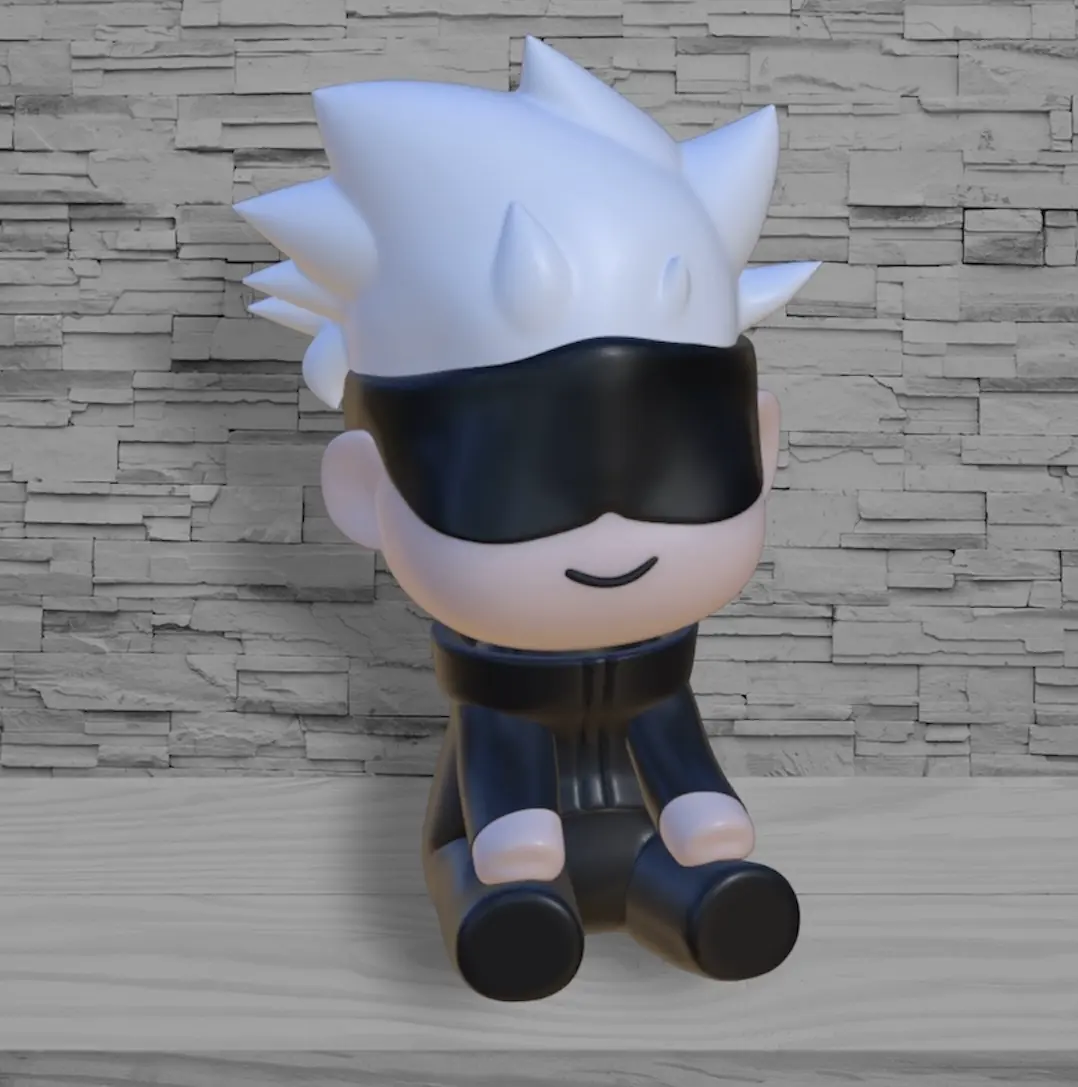 Characters & Creatures STL Download - SATORU GOJO CHIBI JUJUTSU ...