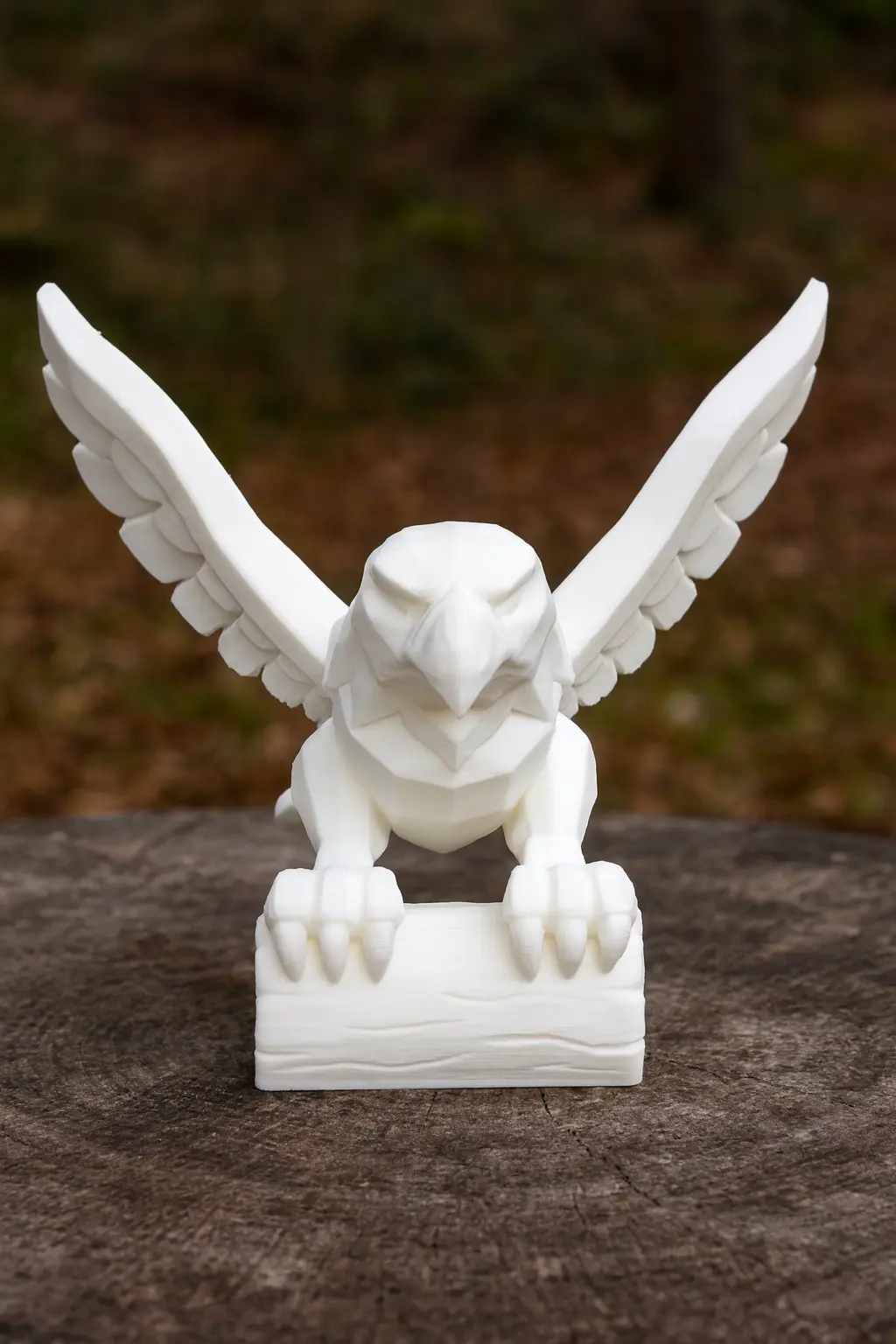 3D Printer Files | 3MF File | Geometric Bald Eagle perched on a log ...