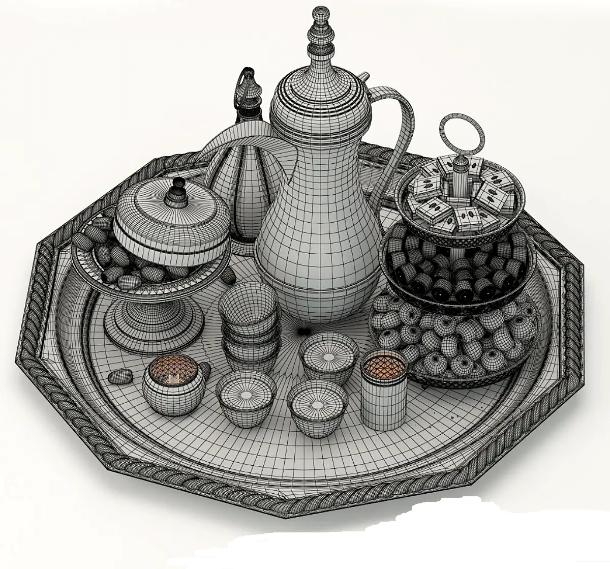 Home Decorations & Ornaments STL Download - Arabic dining setby Davron