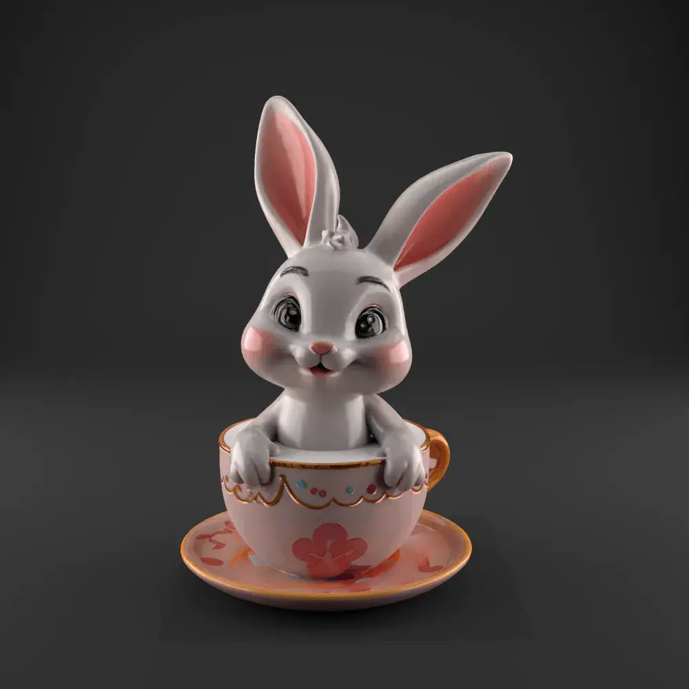 Other STL Download - Cute Bunny in Teacup – 3D STL Model for ...