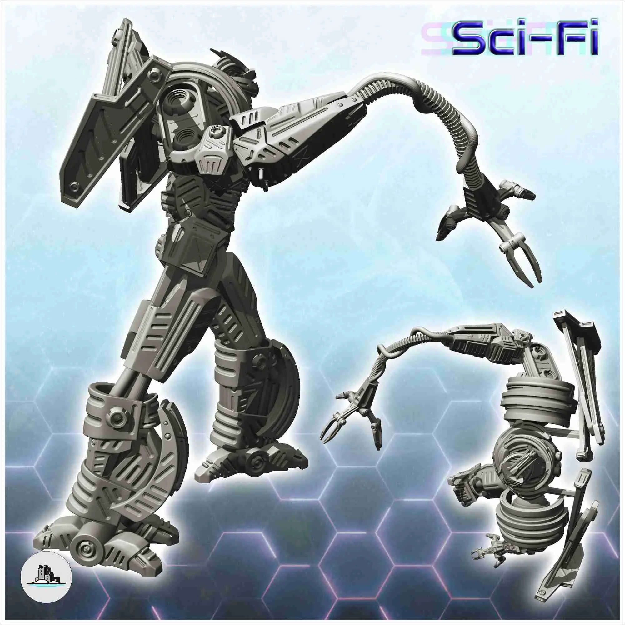 Miniature Games & Accessories STL Download - Khokmes combat robot (8 ...