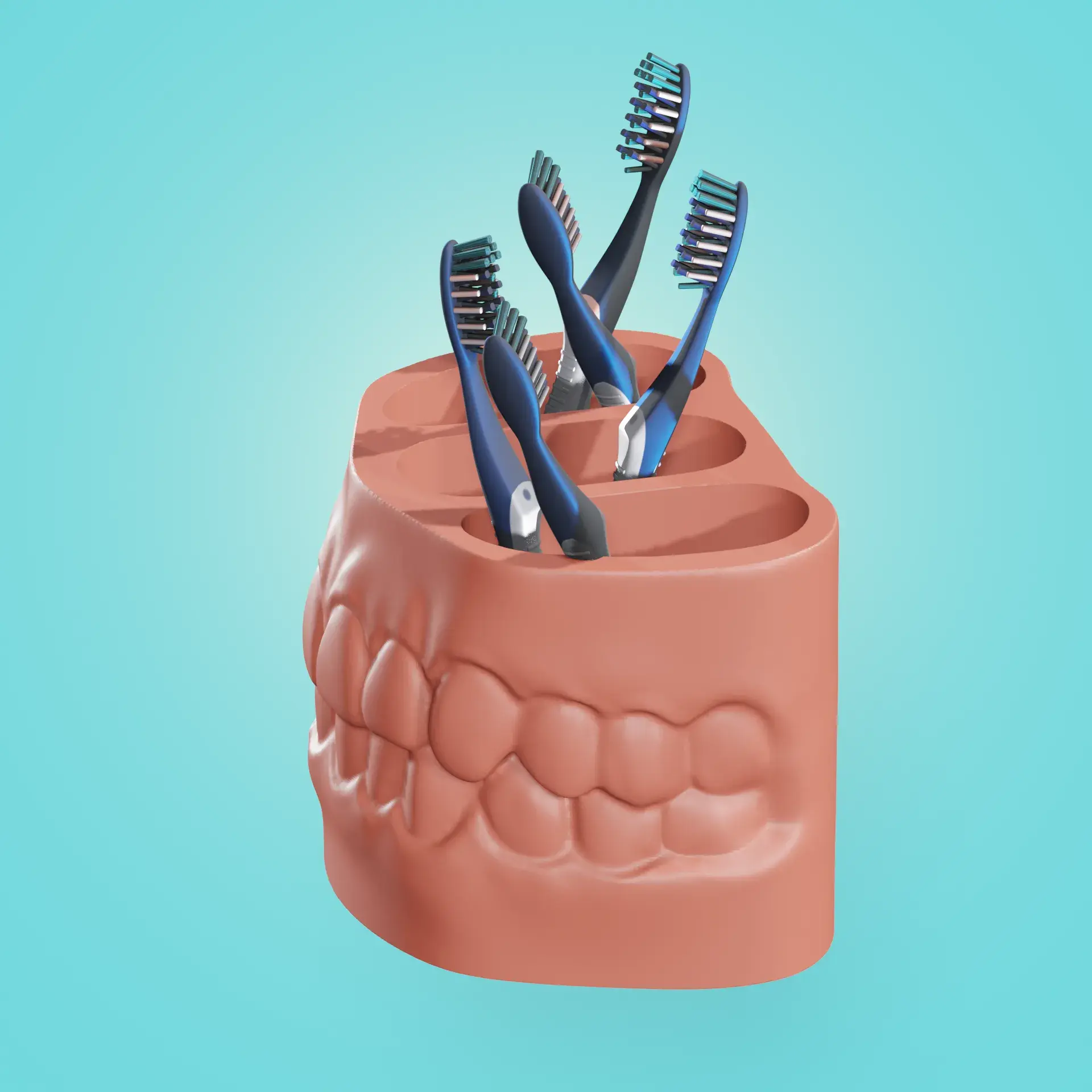 Medical & Health Equipment STL Download - Toothbrush Holder ...
