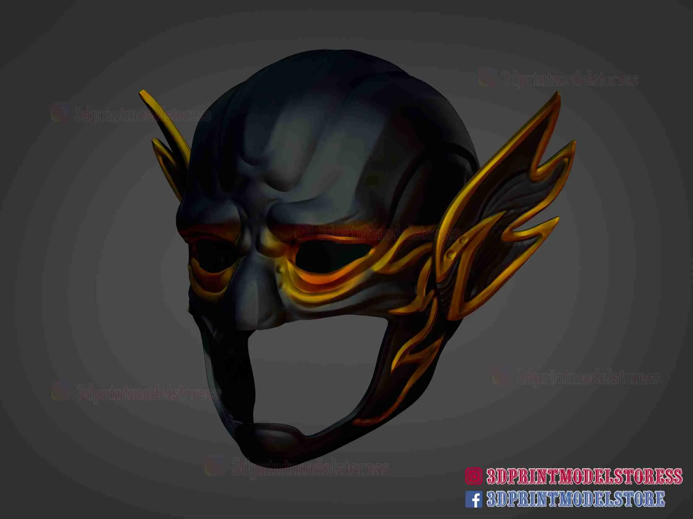 Cosplay STL Download - The Flash Helmet - Flashpoint - DC Comics ...