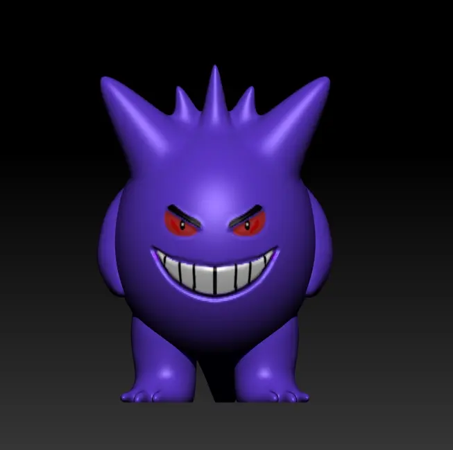 Characters & Creatures STL Download - Gengar ( Pokemon )by NarottamPrints3D