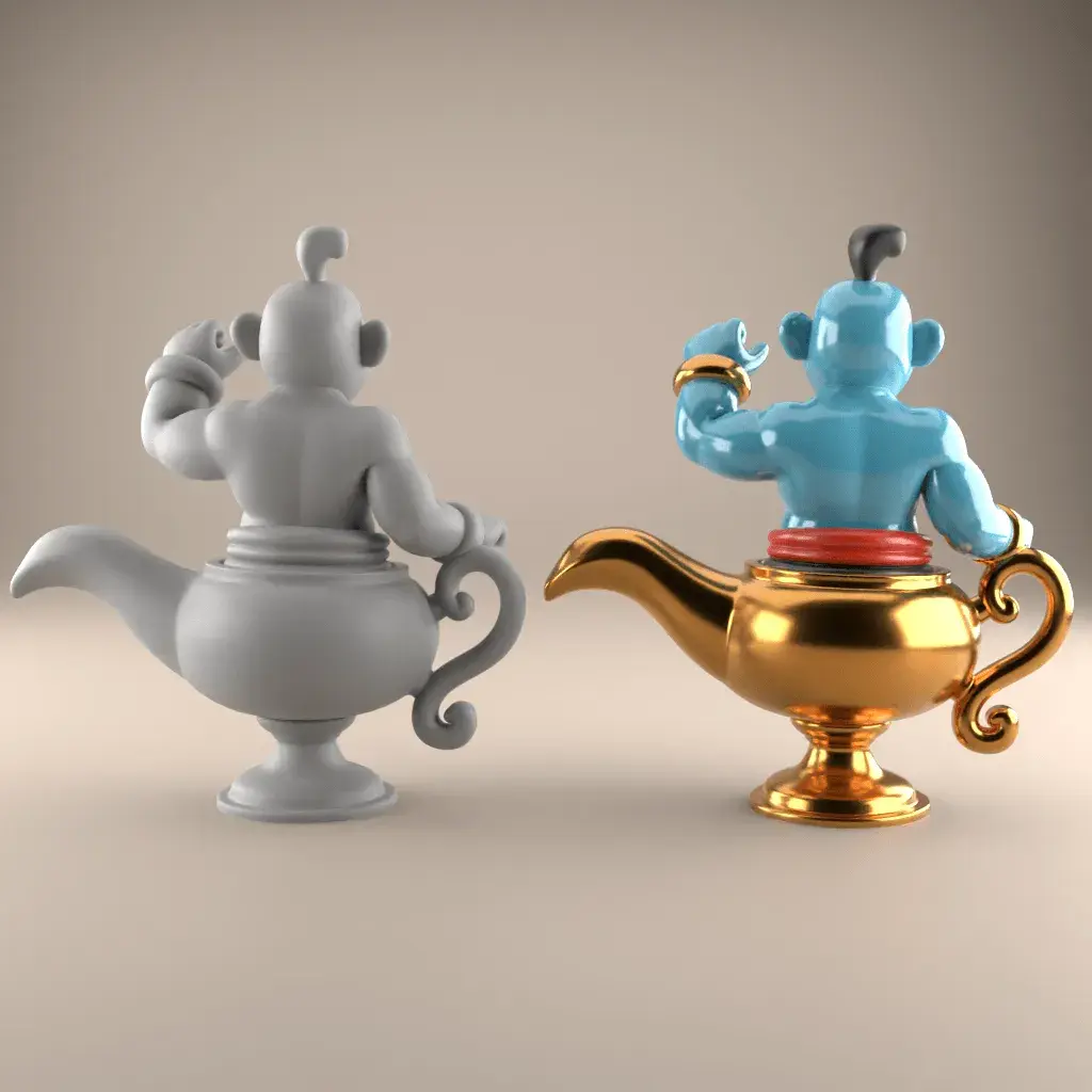 Other STL Download - Fun Genie Lamp 3D STL File for Desk Decor Toys 2by ...