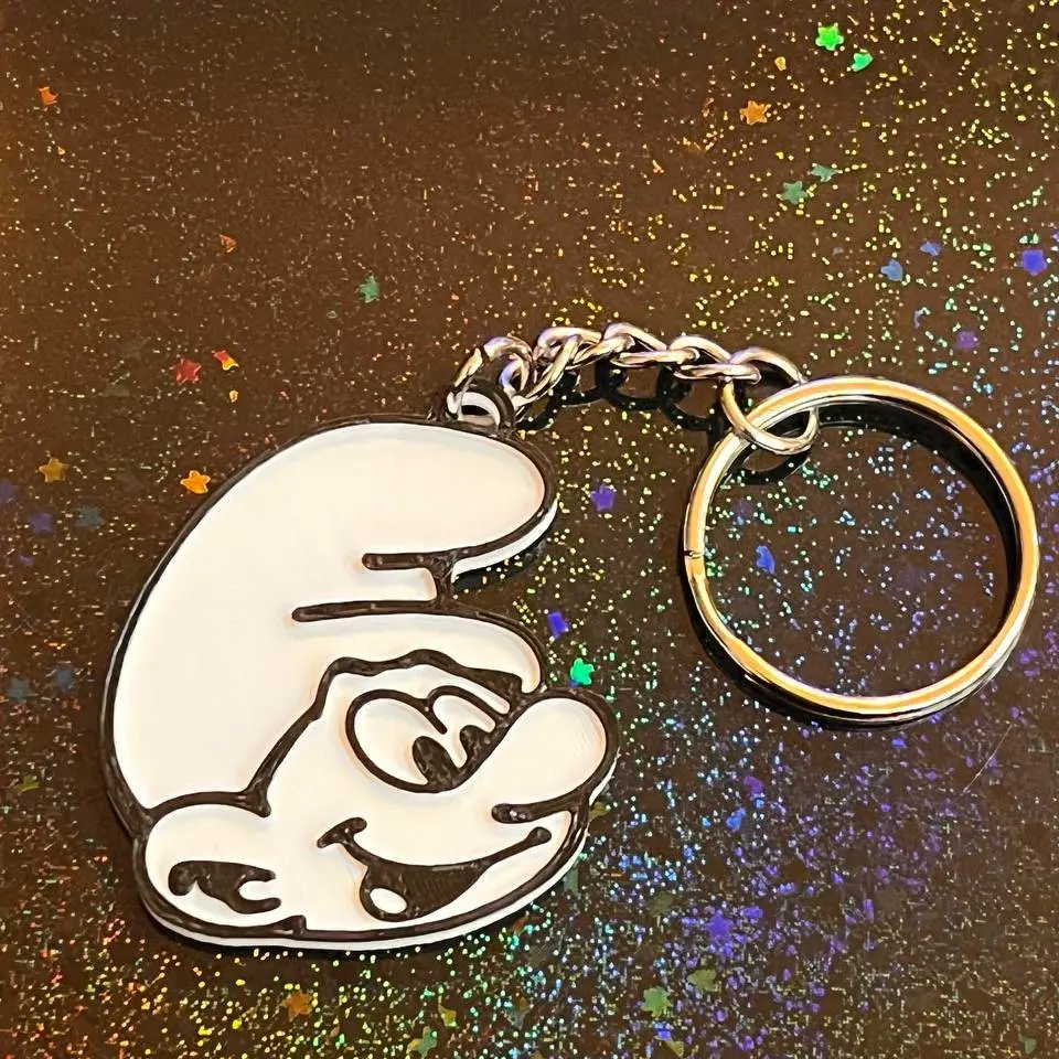 3D Printer Files | 3MF File | Keychain Smurf Face | Creality Cloud