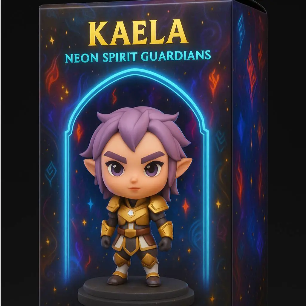 Free Characters & Creatures STL Download - Kaela- Neon spirit guardian ...