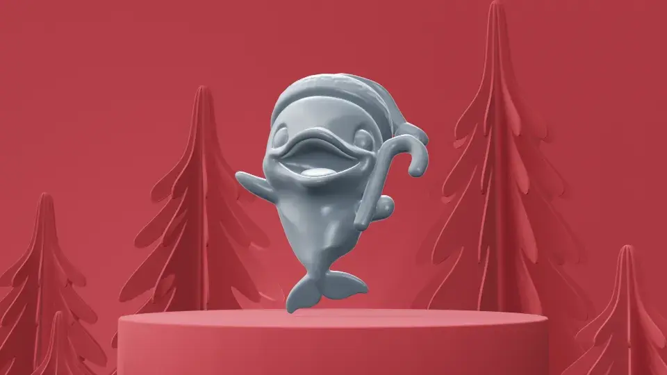 3D Printer Files | 3MF File | Christmas Dolphin | Creality Cloud