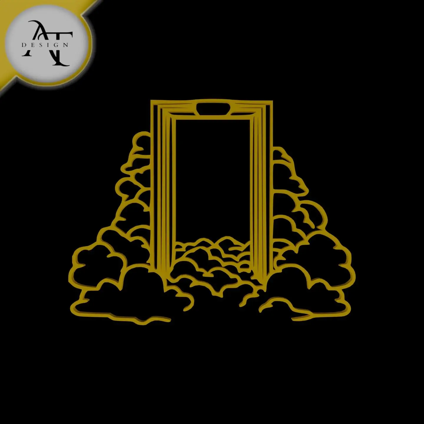 Home Decorations & Ornaments STL Download - Sky door - Line Art - 2D ...